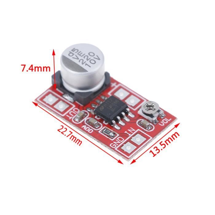 Micro amplificateur électrique DC 5V-12V Micro condensateur carte d ...