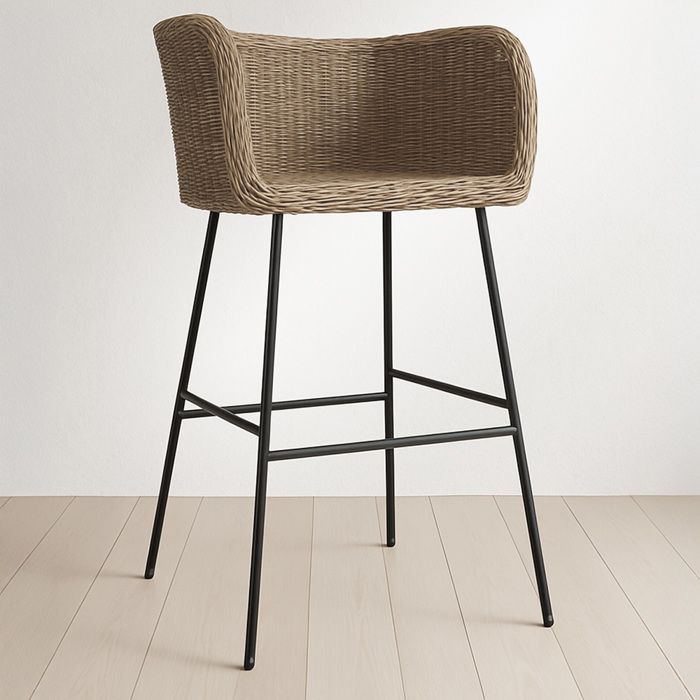 Tabouret de bar Design Boho Bali - Rotin synthétique - 76cm - Gazala ...