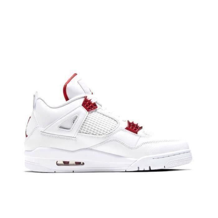 Baskets jordans 4 Retro Metallic Red Chaussures de Baskets Pas Cher AJ4 ...
