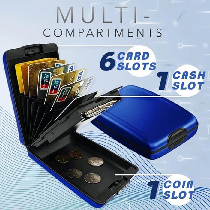 Rfid Secure Cash And Cards Wallet, Aluminium Bankcard Blocking Hard ...