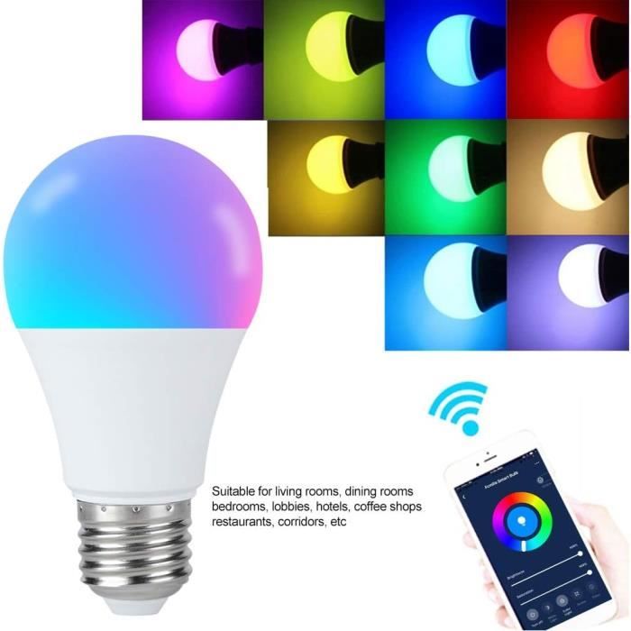 Ampoule Wifi Intelligente, Ampoule À Vis E27 À Intensité Variable, Commande Vocale, Ampoule De ...