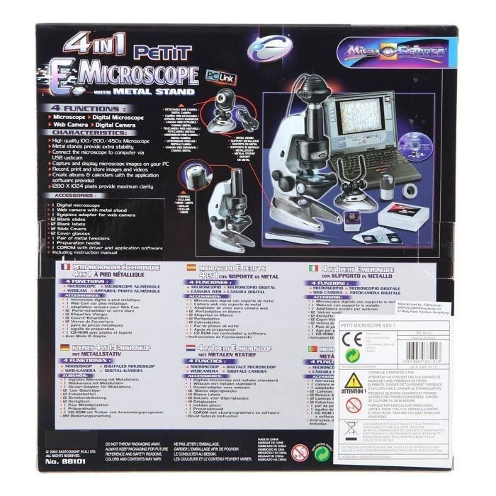 EASTCOLIGHT Petit Microscope Electronique 4 en 1 - Cdiscount Jeux - Jouets