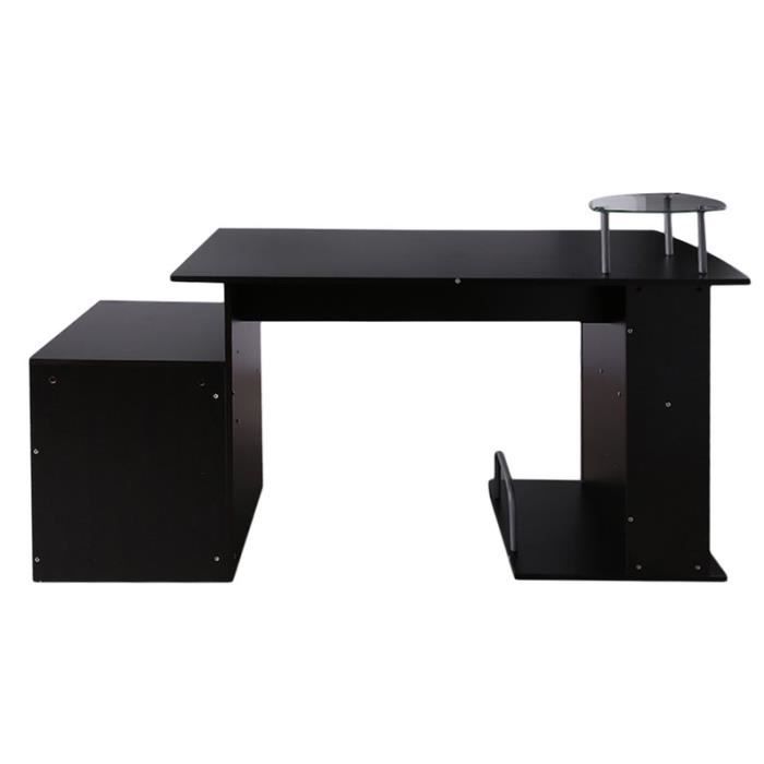 Table de PC Ordinateur Meuble Mobilier de bureau d'angle, Avec plateau ...