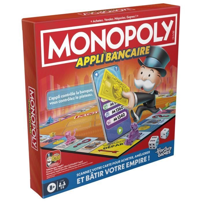 Monopoly Appli bancaire, jeu de plateau avec appli pour appareil type ...