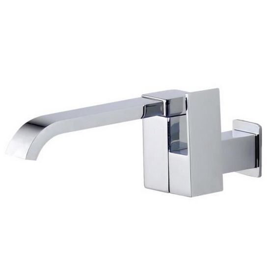 Évier en cuivre Robinet froid noir Robinet mural,Robinet à trou unique ...