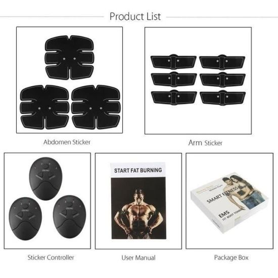 12 PCS + 1 FESSIER+ 1 CONTROLEUR OFFERT MUSCULATION-FITNESS ABDO BRAS FESSIER - Cdiscount Sport