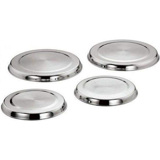 LOOK-Lot de 4 couvercles de protection en inox pour plaques de cuisson ...