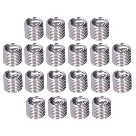 HURRISE Vis à filetage métallique 20pcs Réparation de Filetage Insert ...
