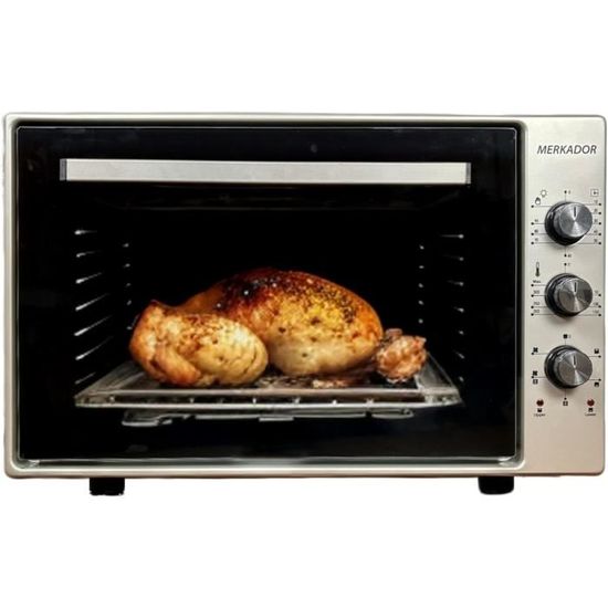 Four Autonome Xl - 60 Litres - 1800 W - Air Chaud - Intérieur Émaillé Facile À Nettoyer (Gris ...