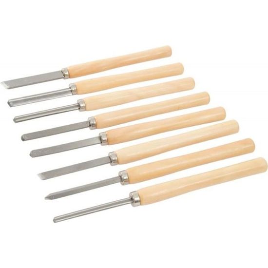 JEU DE 8 CISEAUX GOUGES POUR TOUR A BOIS - Cdiscount Bricolage