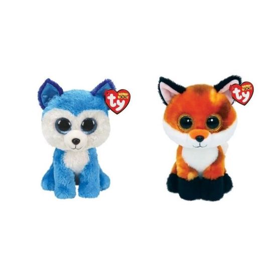 Ty - Peluches - Beanie Boo's - Prince Husky & Renard - Cdiscount Jeux ...