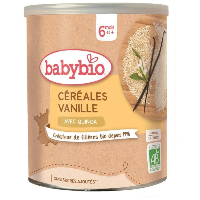 Babybio - Céréales Vanille - Bio - 220g - Dès 6 mois - Achat / Vente ...