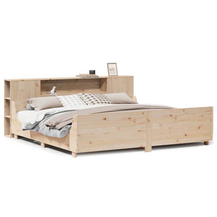 Lit Double Contemporain | Cadre de lit |sans matelas| 200x200 cm |bois ...