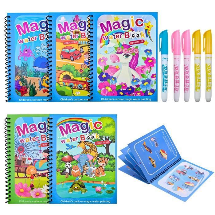 Livre de Dessin Magique de l'eau - Magic Water Book - Réutilisable ...