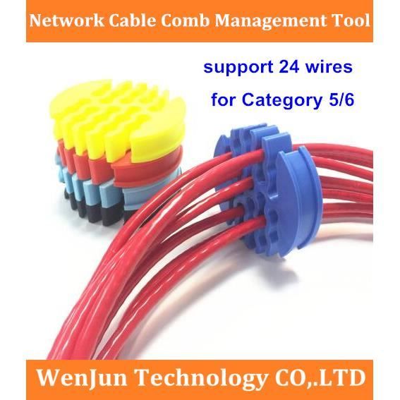 Violet - Peigne De Câbles Réseau 24 Fils Épais, 6 Catégories, Outils ...