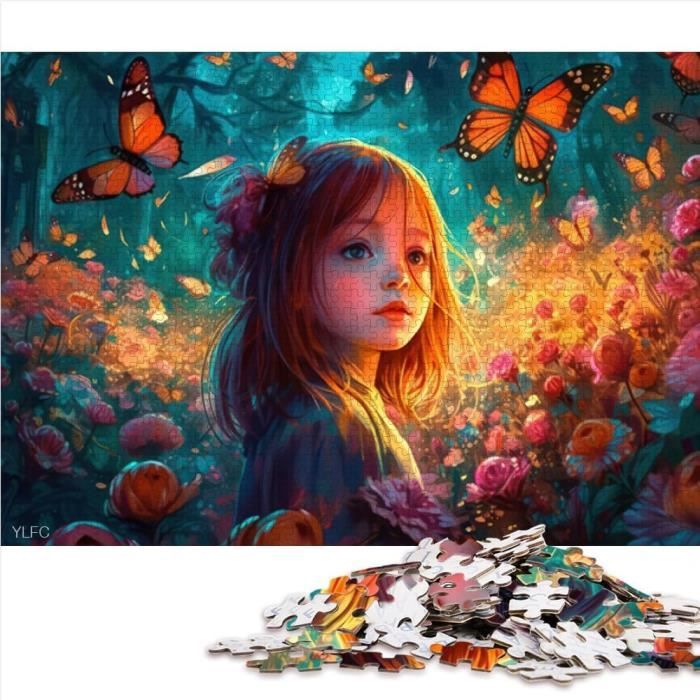Jigsaw Puzzle Girls Love Butterflies 1000 Piece Jigsaw Puzzles For ...