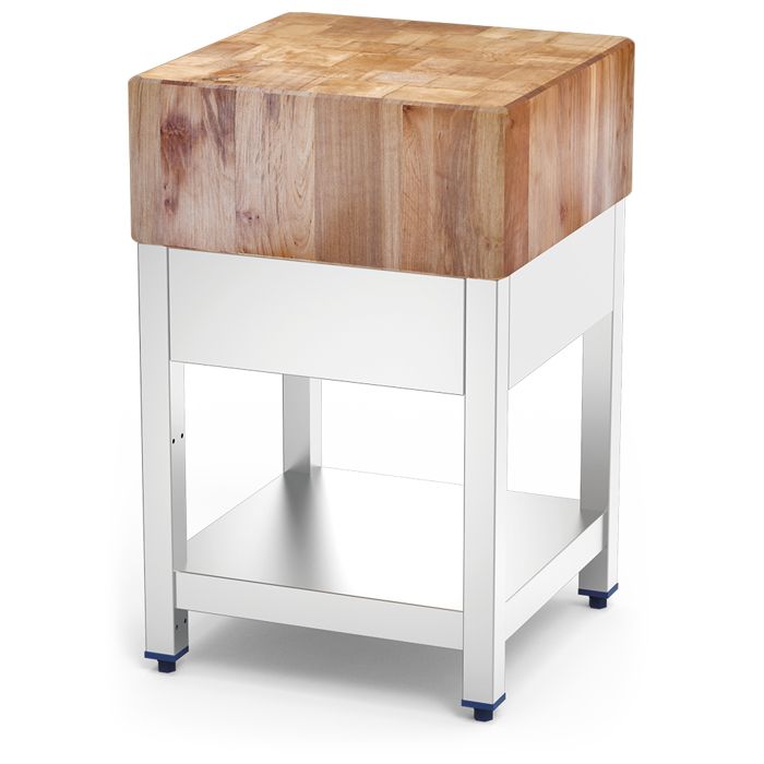 Billot de Boucher Inox et Bois de Bouleau - Fricosmos - l400- L1000- P ...