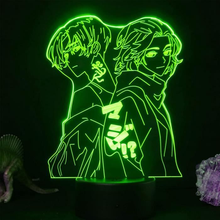 Veilleuse 3D LED Anime Light Tokyo Revengers Manjiro Sano et Ryuguji ...