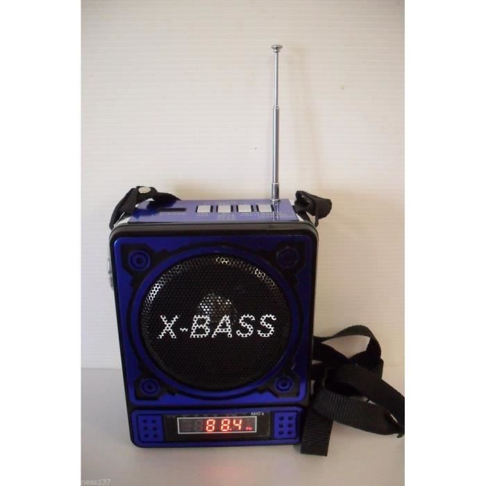 Poste Radio Rechargeable Vintage FM USB MP3 SD Karaoké Lampe Torche ...