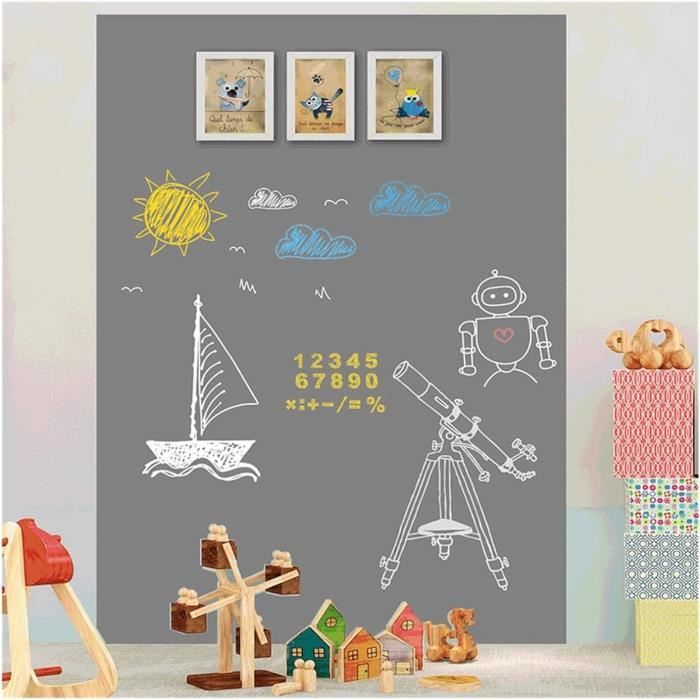 Ardoise Magique Sticker Mural à Dessin magnétique à Double Couche ...