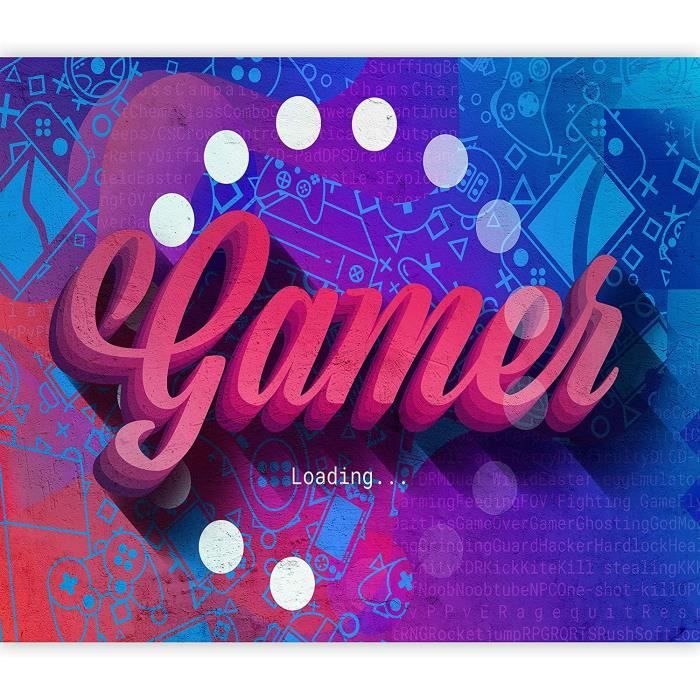 Papier Peint Intissé Gamers 300X210 Cm Décoration Murale Xxl Poster ...