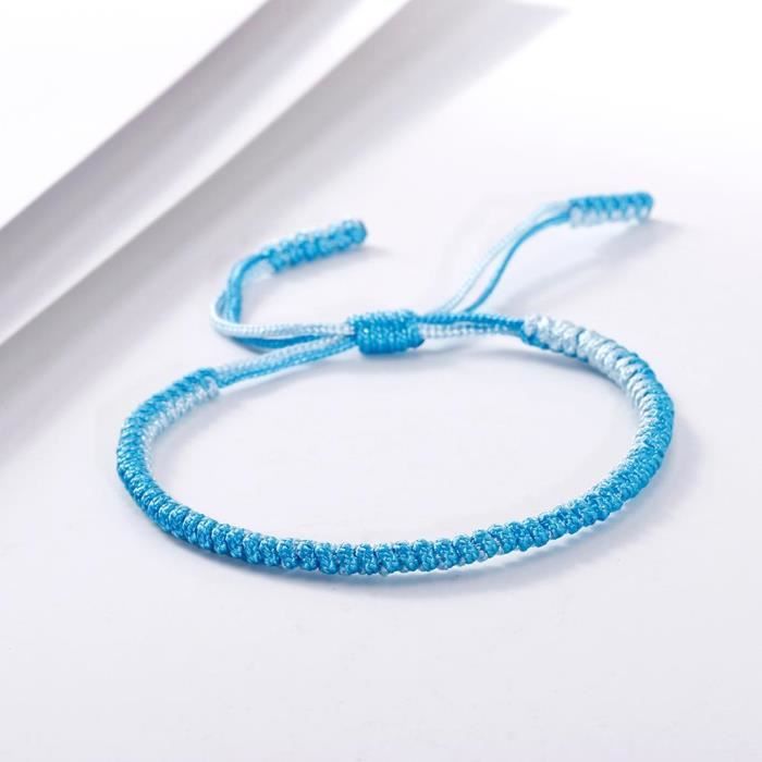 Bracelet En Corde De Coton Tissé Pour Hommes Et Femmes Multicolore Chic ...