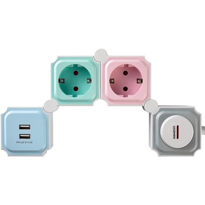 Multiprises Prises Électriques 2 Prises Avec 2 Ports Usb (5V 2,4A ...