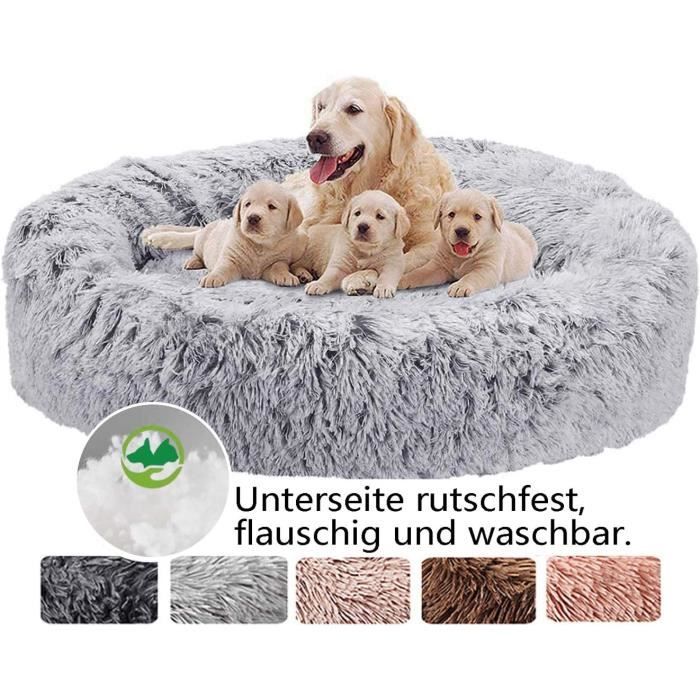 Coussin Pour Chien, Panier Pour Chien Anti Stress, Lit Moelleux Rond ...