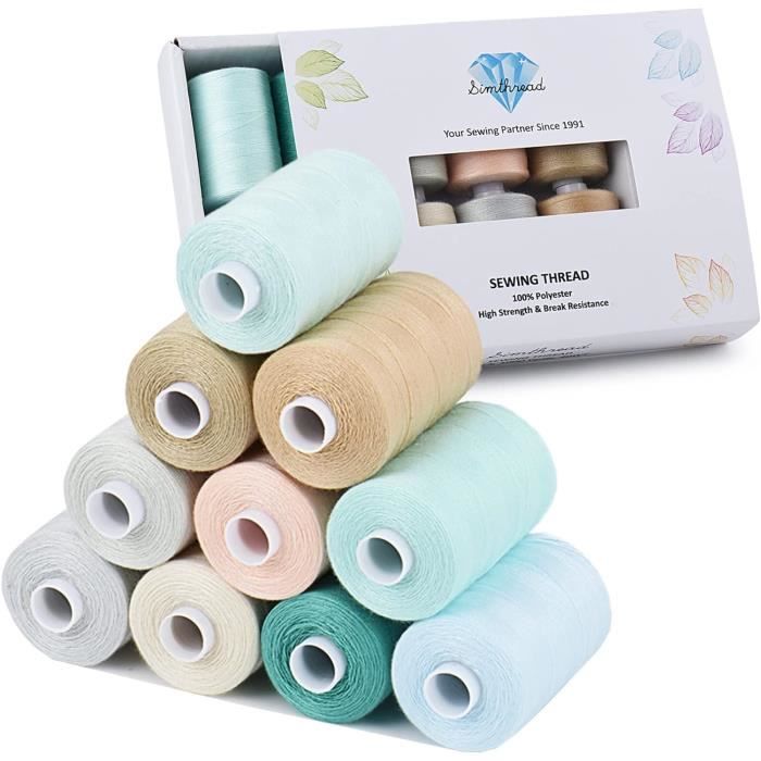 Fil À Coudre Tout Usage, 10 Bobines De Fil En Polyester De 1000 Yards ...