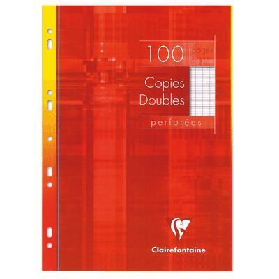 Copie double A4 - CLAIREFONTAINE - 90g - Étui de 100 - Perforée - Grand ...