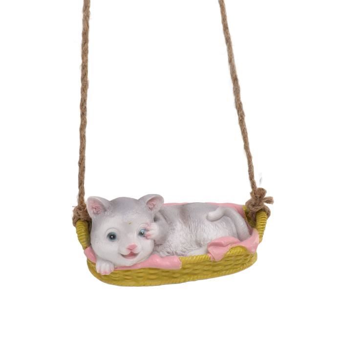 GAR Balançoire petit pendentif statue de chat en résine suspension ...