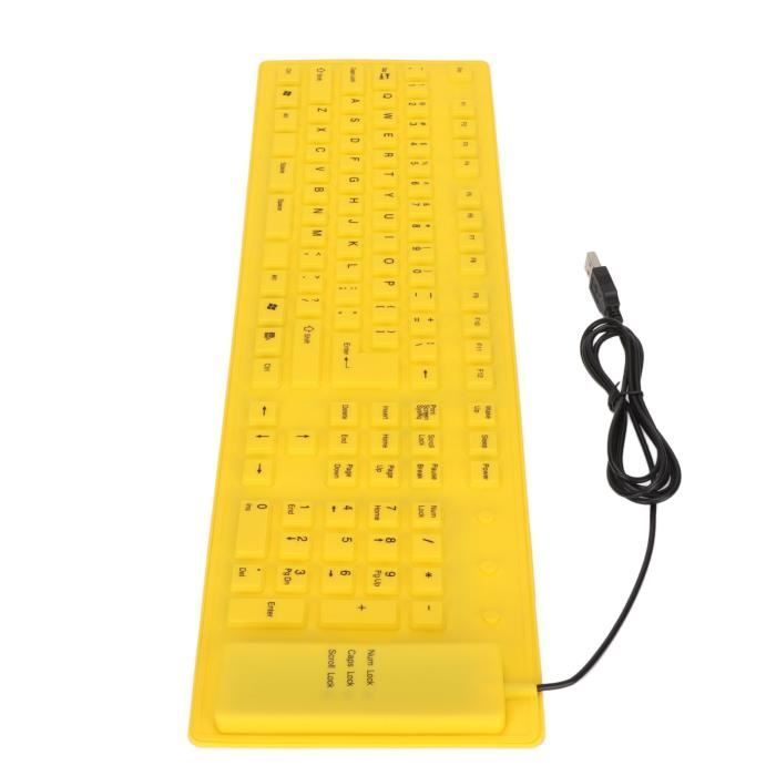 Clavier pliable en silicone Clavier pliant fil USB anti-poussière ...