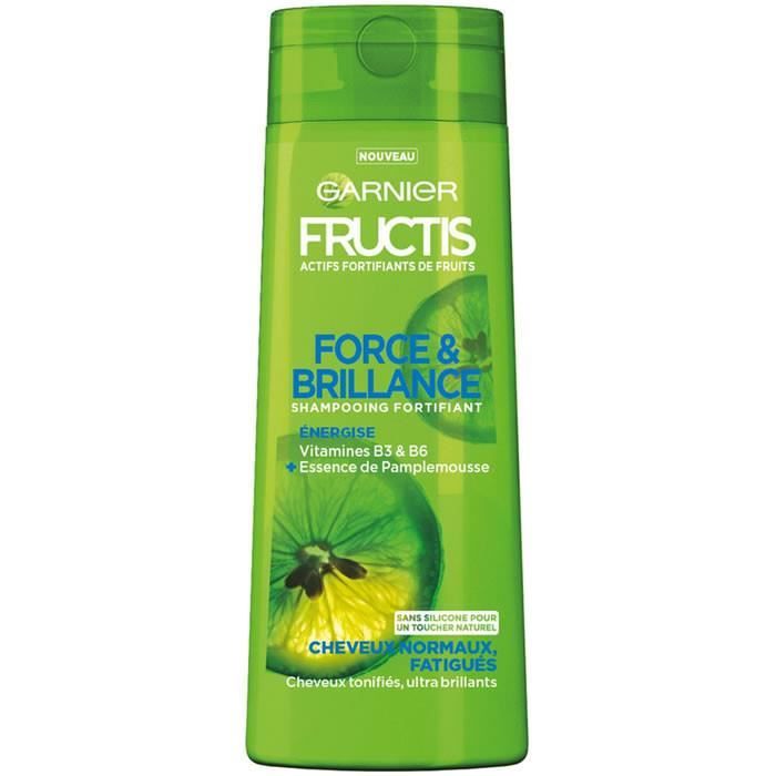 LOT DE 3 - FRUCTIS Force et Brillance Shampooing Fortifiant Essence de ...