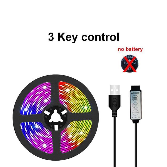 BANDE LED,Usb 3k Controller 30m Bande lumineuse LED RGB avec câble USB lampe flexible diode 2835 ...