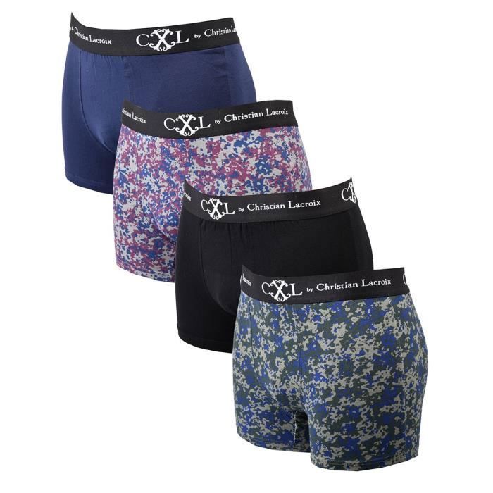 Boxers CXL By LACROIX X4 - Lot de 4 Boxers Blancs pour Homme Pack de 4 ...