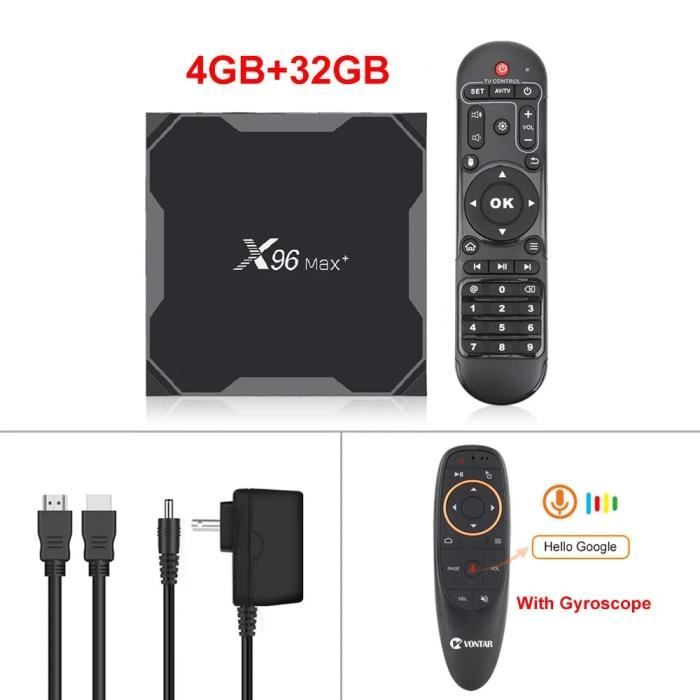 Boîtier Smart TV X96 Max Plus,Android 9.0,Amlogic S905bery,2-4 Go,16-32 ...