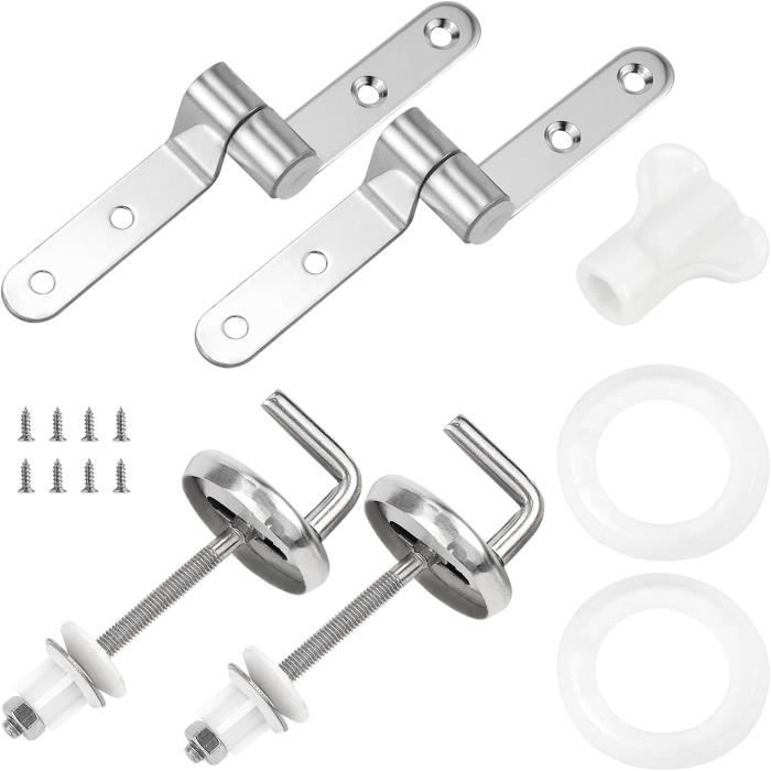 Ensemble de Fixation pour Abattant WC Charnières pour Siège de Toilette ...