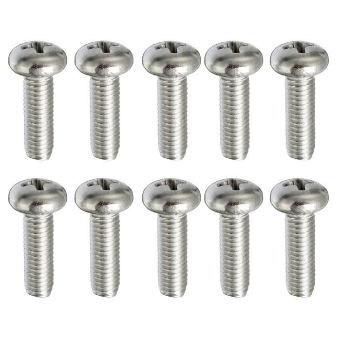 TEMPSA 10pcs Vis Cruciformes M5 304 Acier inox Longueur 16mm - Cdiscount Bricolage