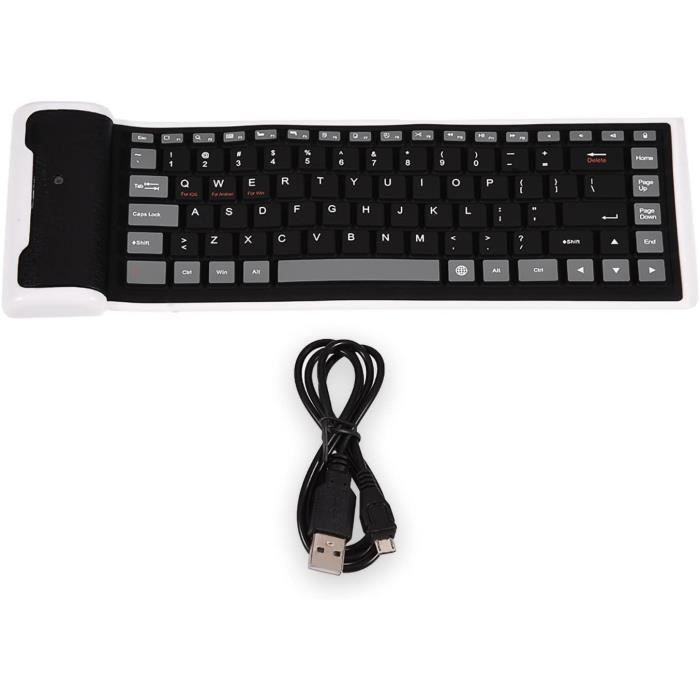 Clavier Bluetooth Pliable, Clavier Pliable Étanche Portable En Silicone ...