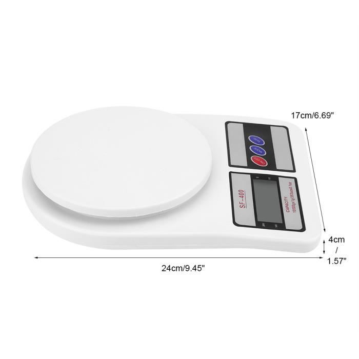 Balance De Cuisine Digital Précision 1g Max 10kg (Blanche) - Cdiscount ...