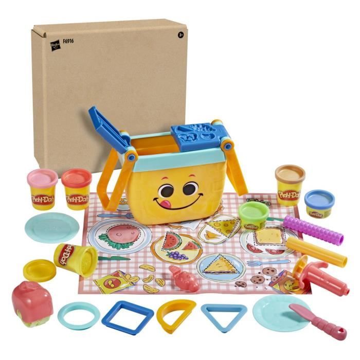 Play-doh Pique-Nique des Formes, Jeu de pâte a modeler prescolaires, 6 ...
