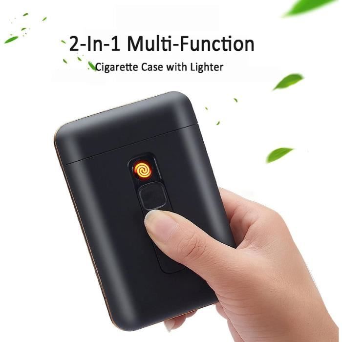 Électronique Boîte À Cigarettes Rechargeables Usb 2 En 1 Étui De ...