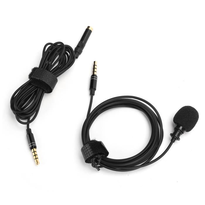 Mini microphone Microphone Lavalier Mini Micro à Pince de Collier Câble ...
