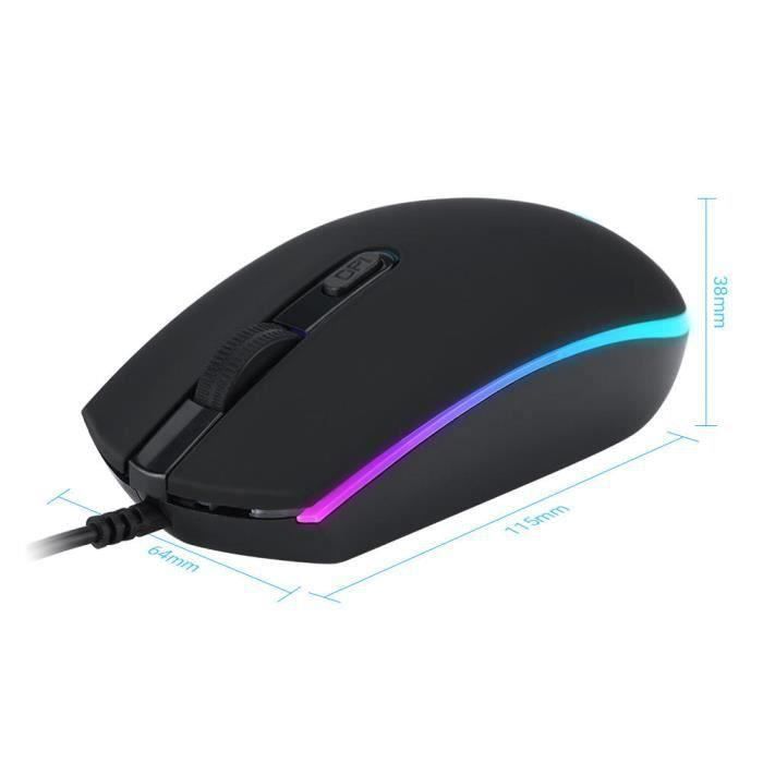 BD05004-souris PC ZERODATE S900 1600DPI USB filaire souris de jeu ...