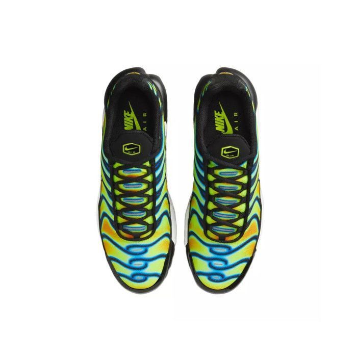 Basket Nike AIR MAX PLUS TN Noir, Jaune, Blanc - Cdiscount Chaussures