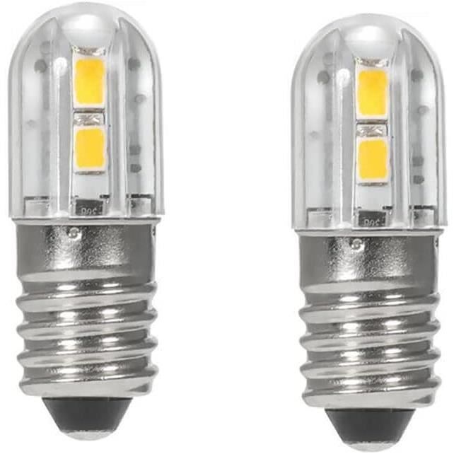 Lot de 4 ampoules LED E10 6 V avec culot à vis 2835 4 puces SMD - Mise à niveau jaune - Pour ...