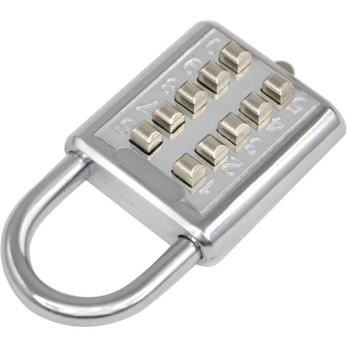 TRIXES Cadenas à combinaison de 10 chiffres 38 mm46 - Cdiscount Bricolage