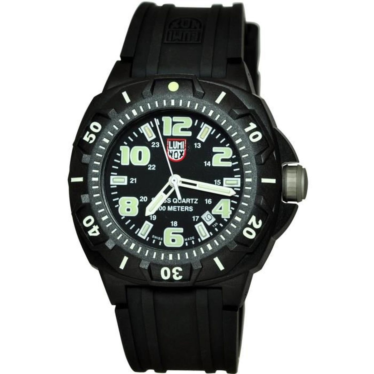LUMINOX SENTRY HOMME 43MM BRACELET CAOUTCHOUC NOIR QUARTZ MONTRE 0201SL ...
