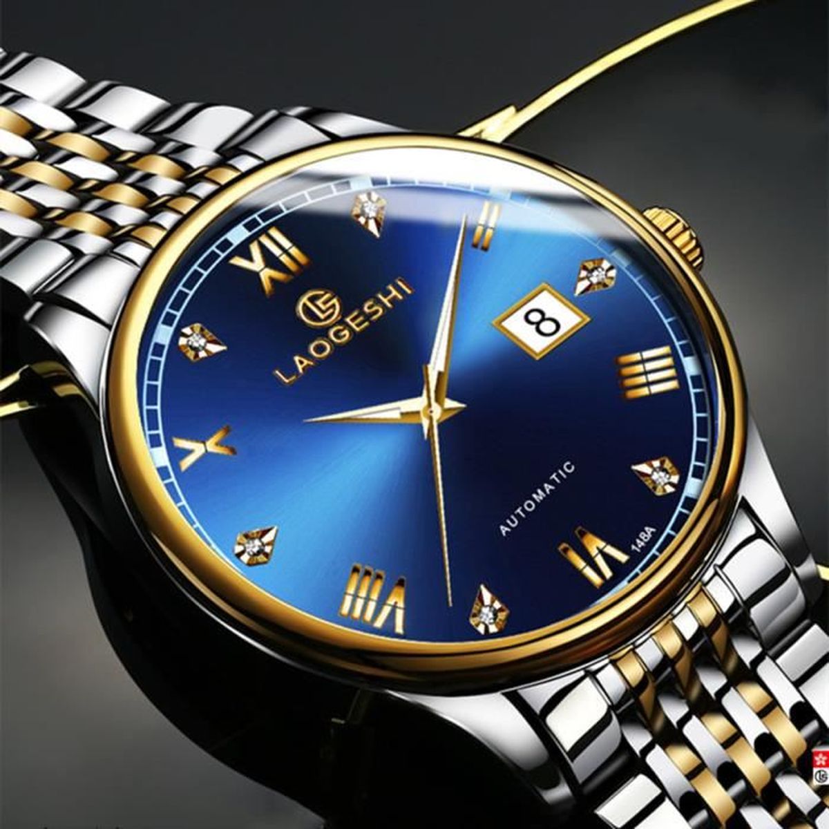 SHARPHY Montre Homme Mécanique Automatique Bracelet en Acier - Lumineux ...