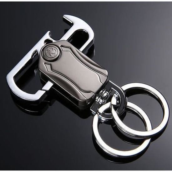 Porte clef multifonction - JINDING - Homme - Acier inoxydable - Noir ...